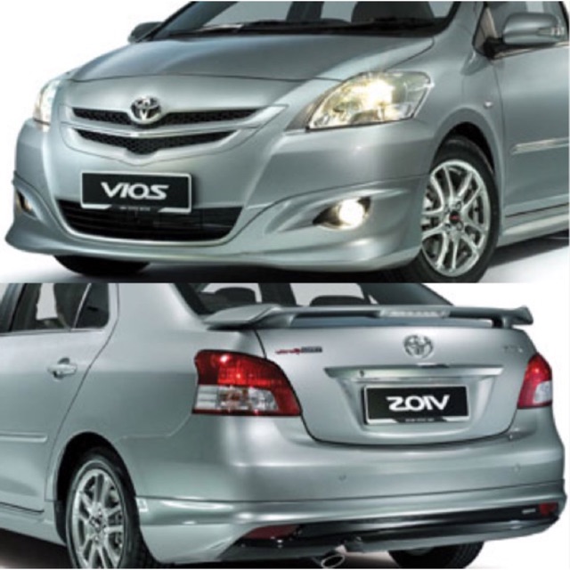 VIOS NCP 93 TRD Front Side Rear Skirt Bodykit Spoiler Trd V3 Type R ...