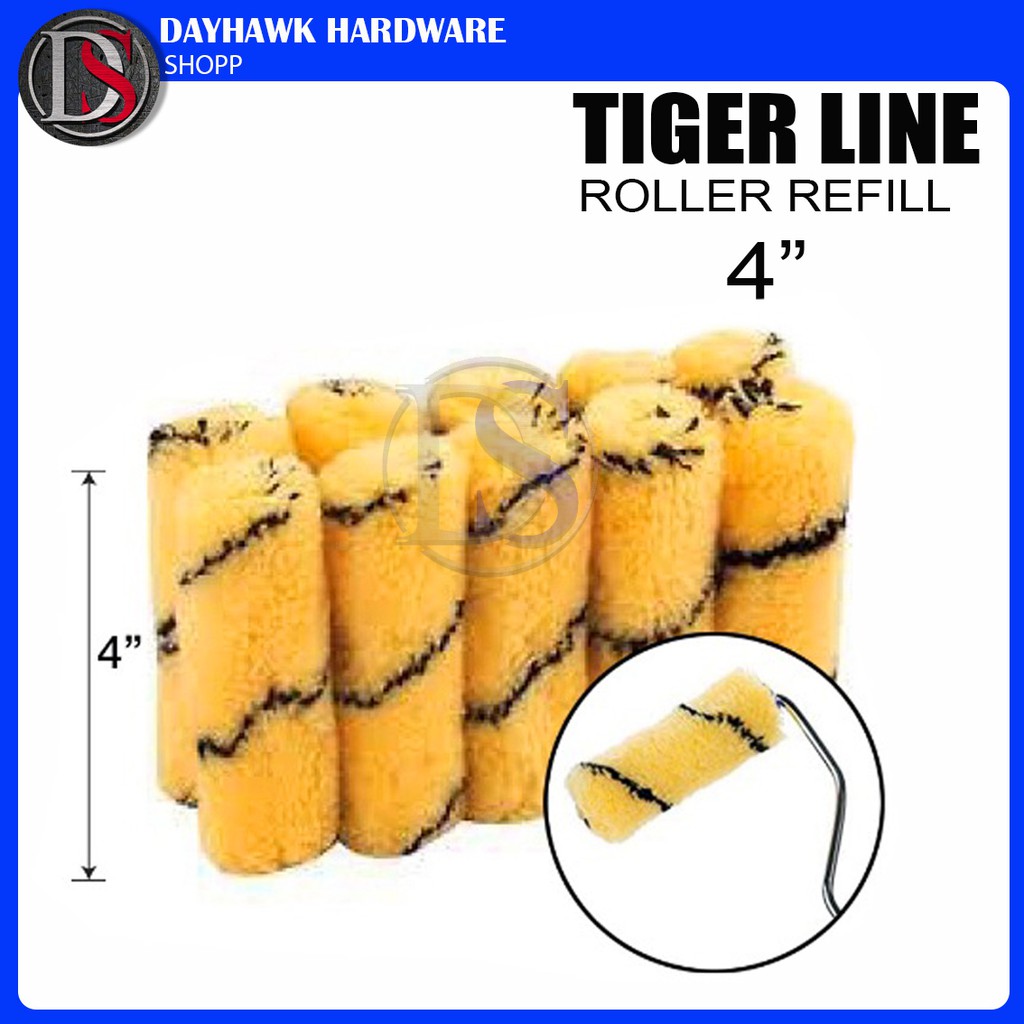 4" Tiger Lines Paint Roller Refil | Shopee Malaysia