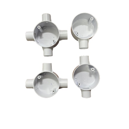 {BIG} PVC ROUND COVER FOR WIRING PVC 20MM PIPE CONNECTOR 1-4WAY ELBOW ...