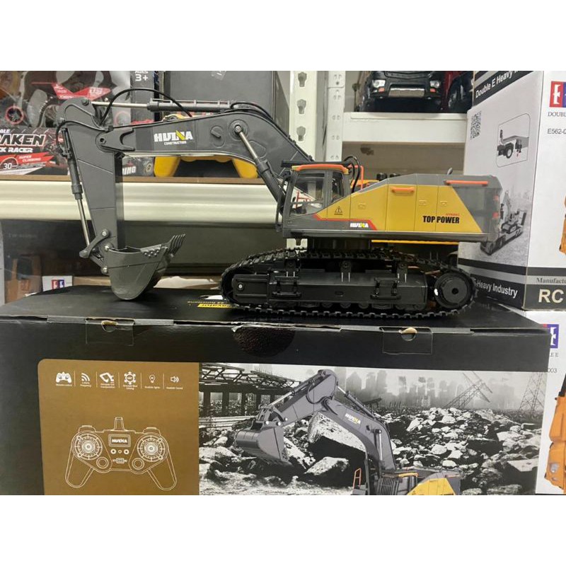 HUINA 1592 excavator 1/14 Scale 22 channel RC construction site toy RC ...