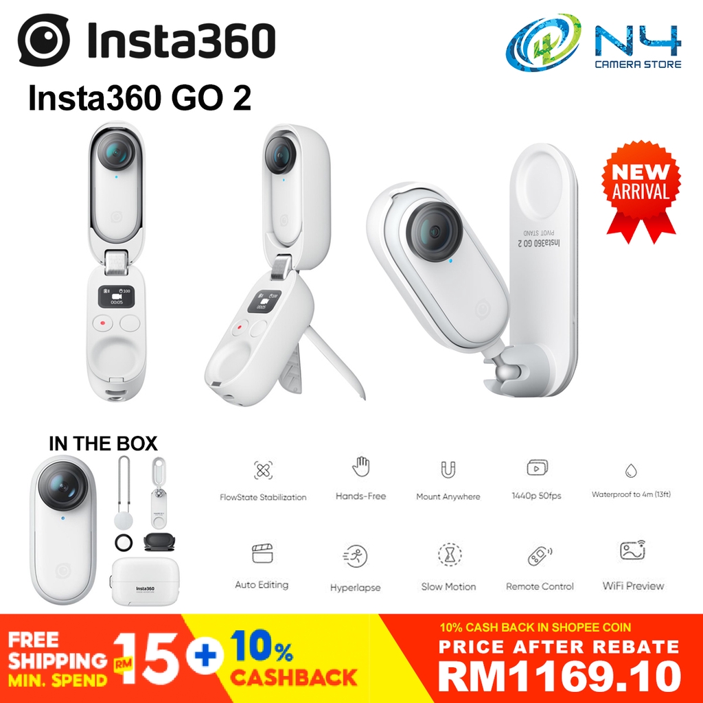 Insta360 Go2 Go 2 Insta 360 World Smallest Action Camera Shopee Malaysia