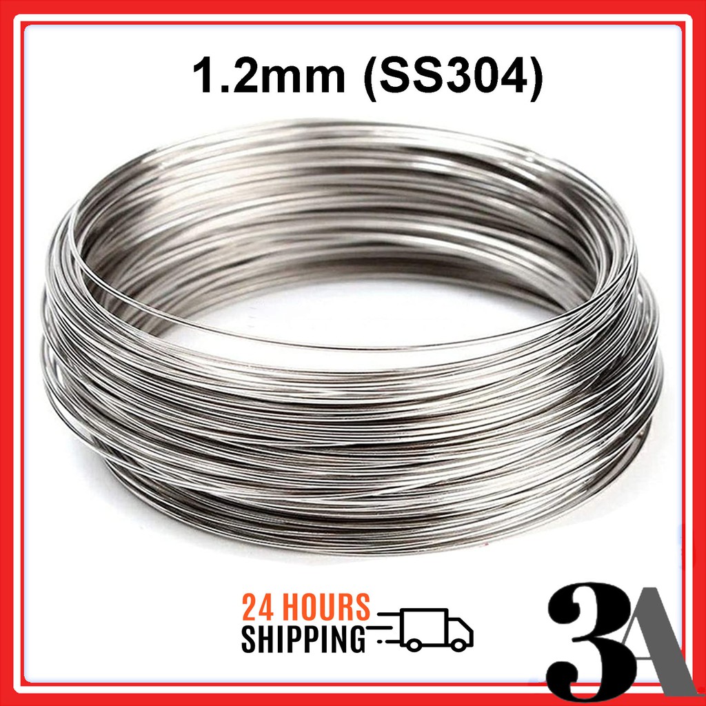 SS 304 Stainless Steel Wire Single Strand SS304 Tie Wire Soft 1.2mm ...