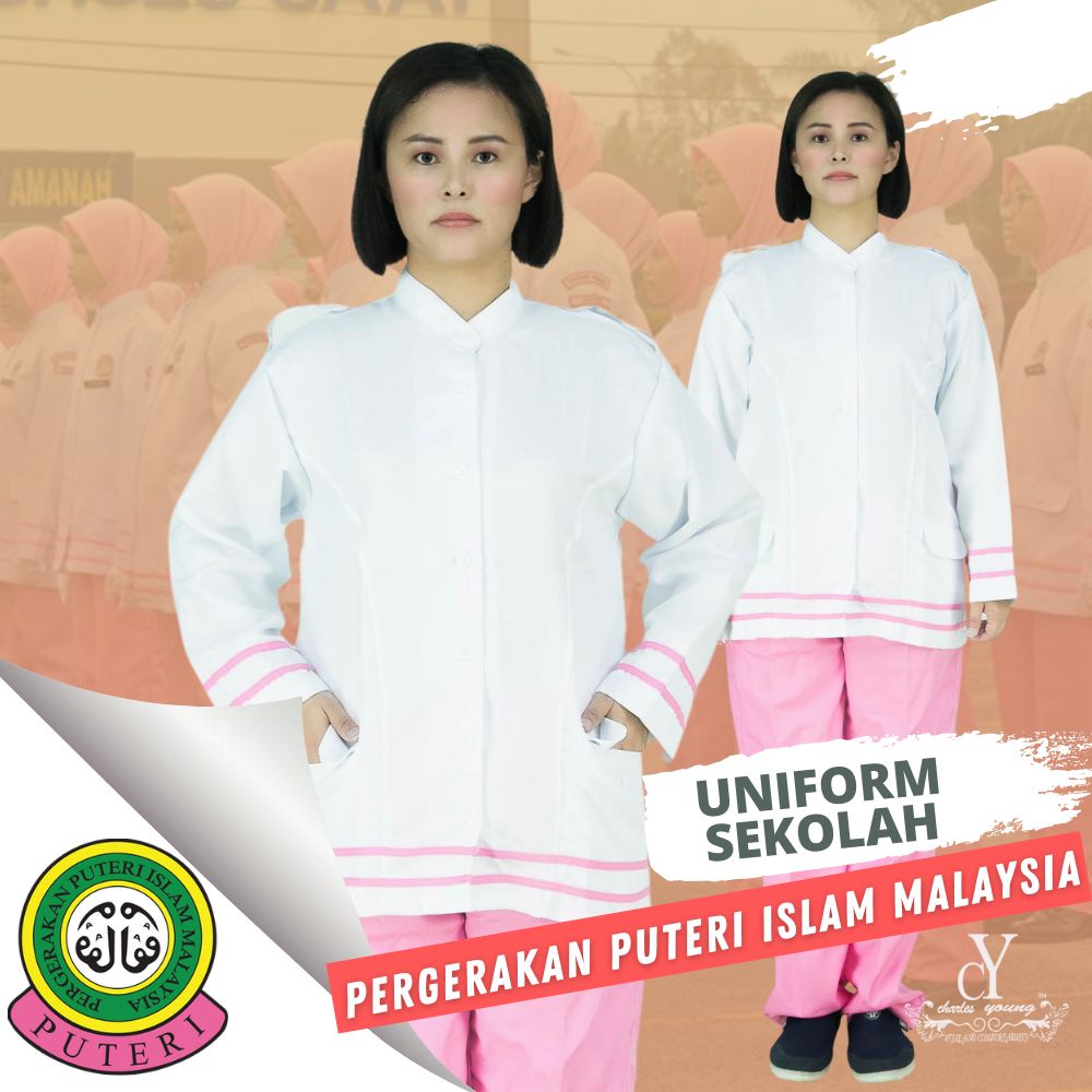 CY 2907 UNIFORM PUTERI ISLAM / KEMEJA UNIFORM PUTERI ISLAM / SET BAJU ...