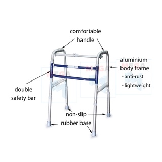 Aluminium Reciprocal Walking Frame (Non-rust, Double Bar) | Shopee Malaysia