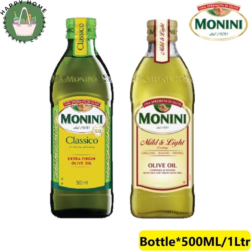 Monini Olive Oil Classico Extra Virgin Oilve Oil / Mild & Light Olive ...