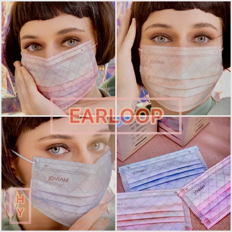 Jovian 3ply Rainbow Series Earloop Mask 3 set Color (READY STOCK ...