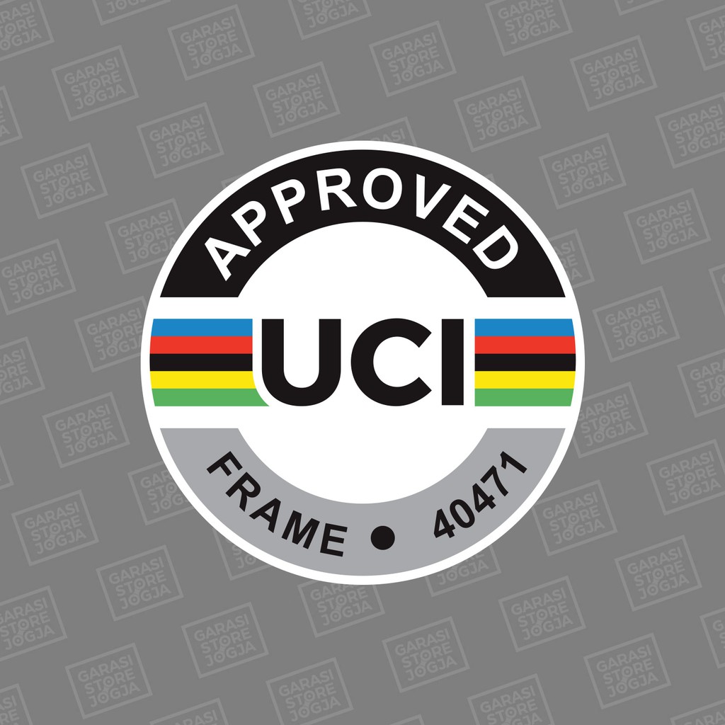 3.5cm Round Shape UCI Logo Pattern Vinyl Sticker Accessories for Bike ...