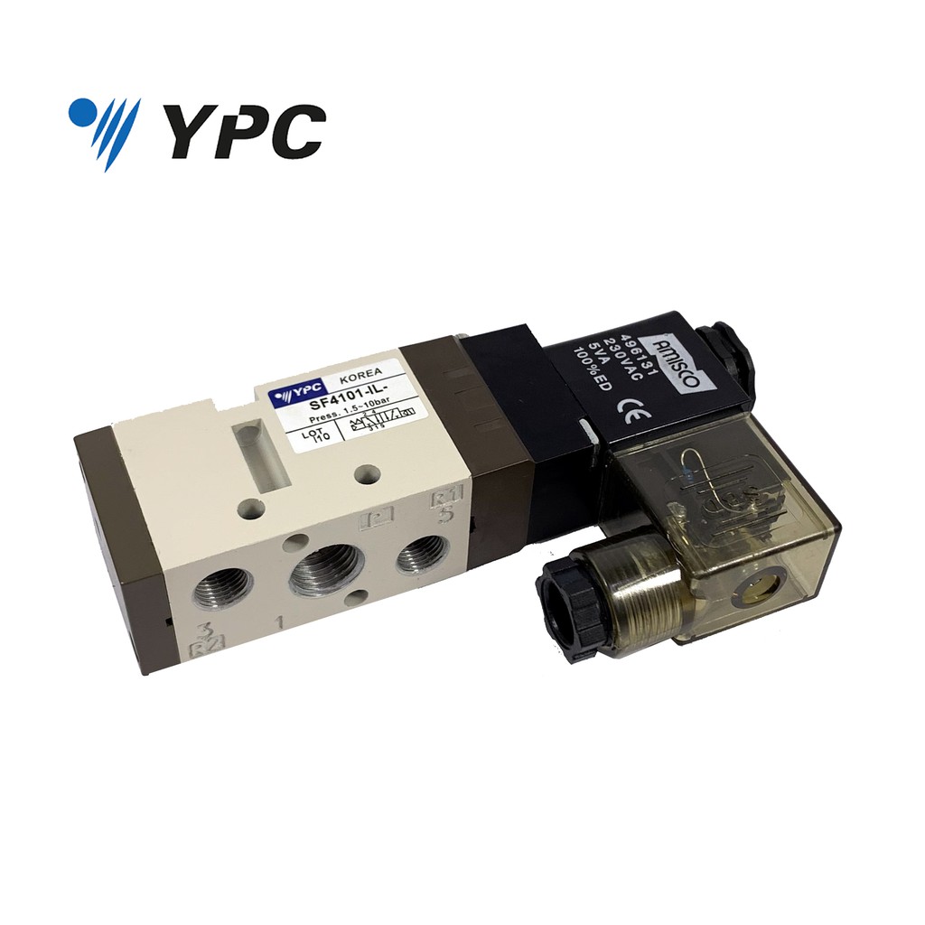 YPC SF4101-IP SOLENOID VALVE 5/2 WAY SINGLE COIL SPRING RETURN 1/4 ...