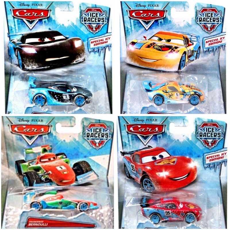 [Ready Stock]Disney Pixar Cars Ice Racers Set of 4 Lightning McQueen ...