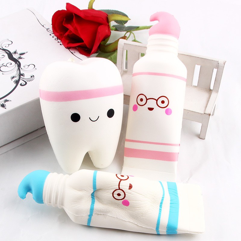 Cute Cartoon Tooth Squishy Toy Squishy Slow Rising Toothpaste Soft ...
