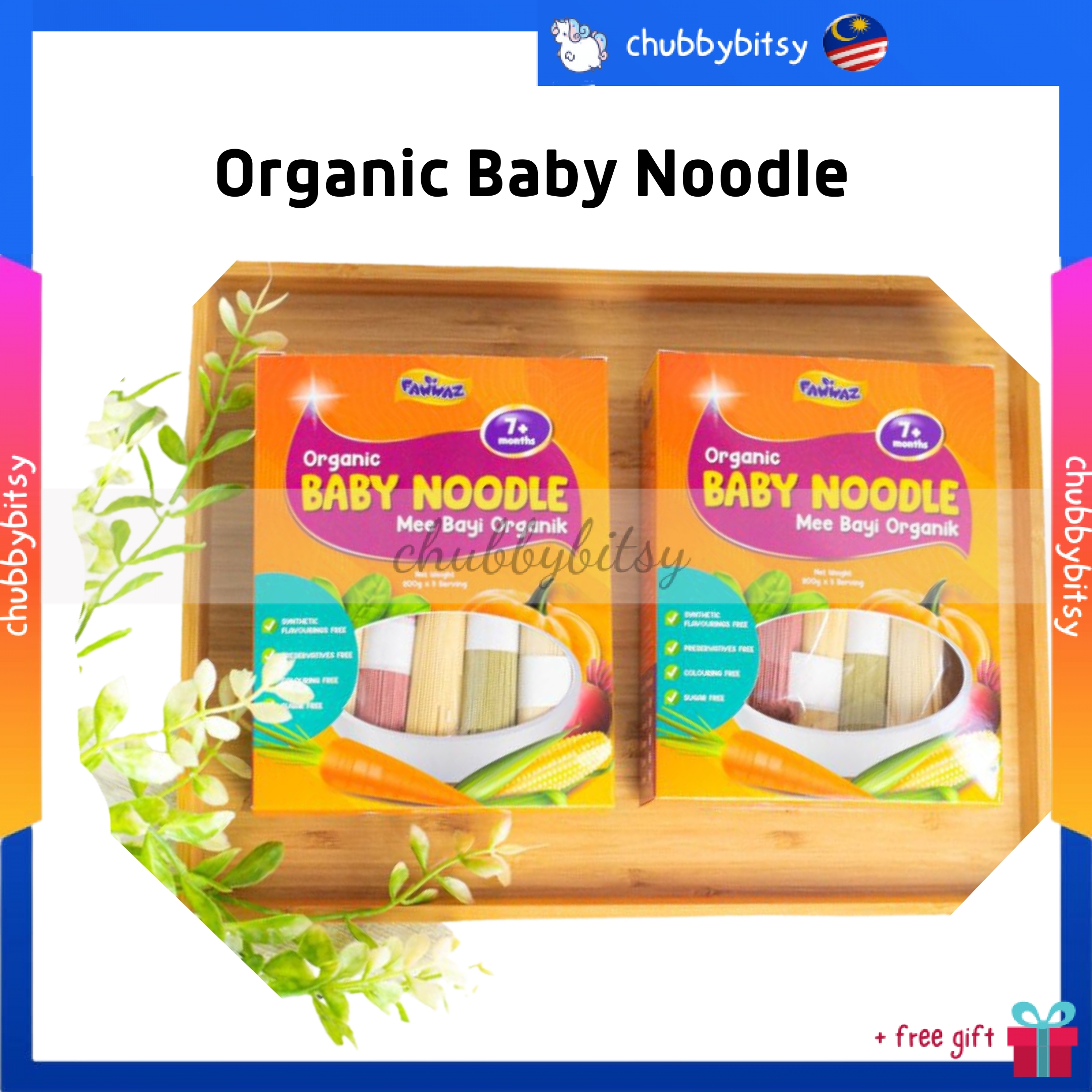 FAWWAZ Organic Baby Noodles (7M+) | Mee Organik Baby 200g | Shopee Malaysia