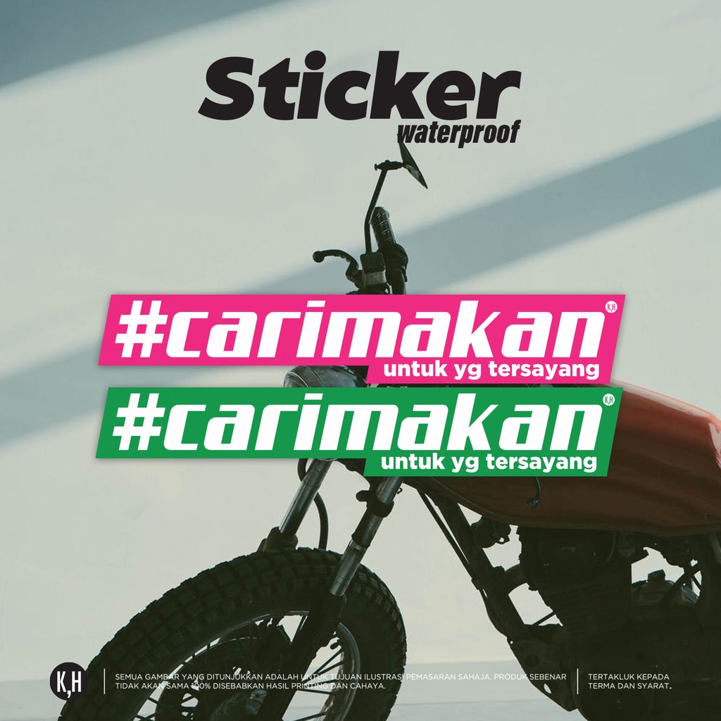 Sticker Cari Makan / Waterproof | Shopee Malaysia