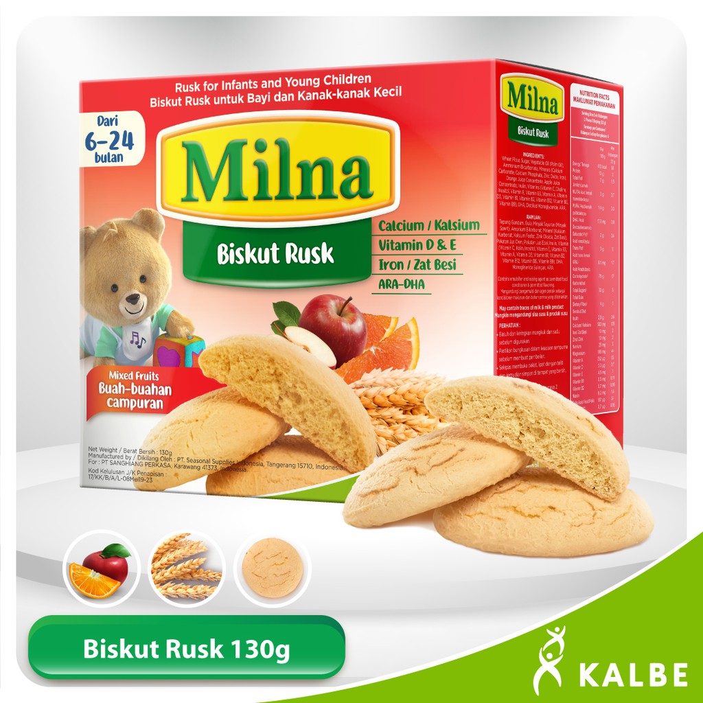 Milna Baby Rusk Mix Fruit (130g) | Shopee Malaysia