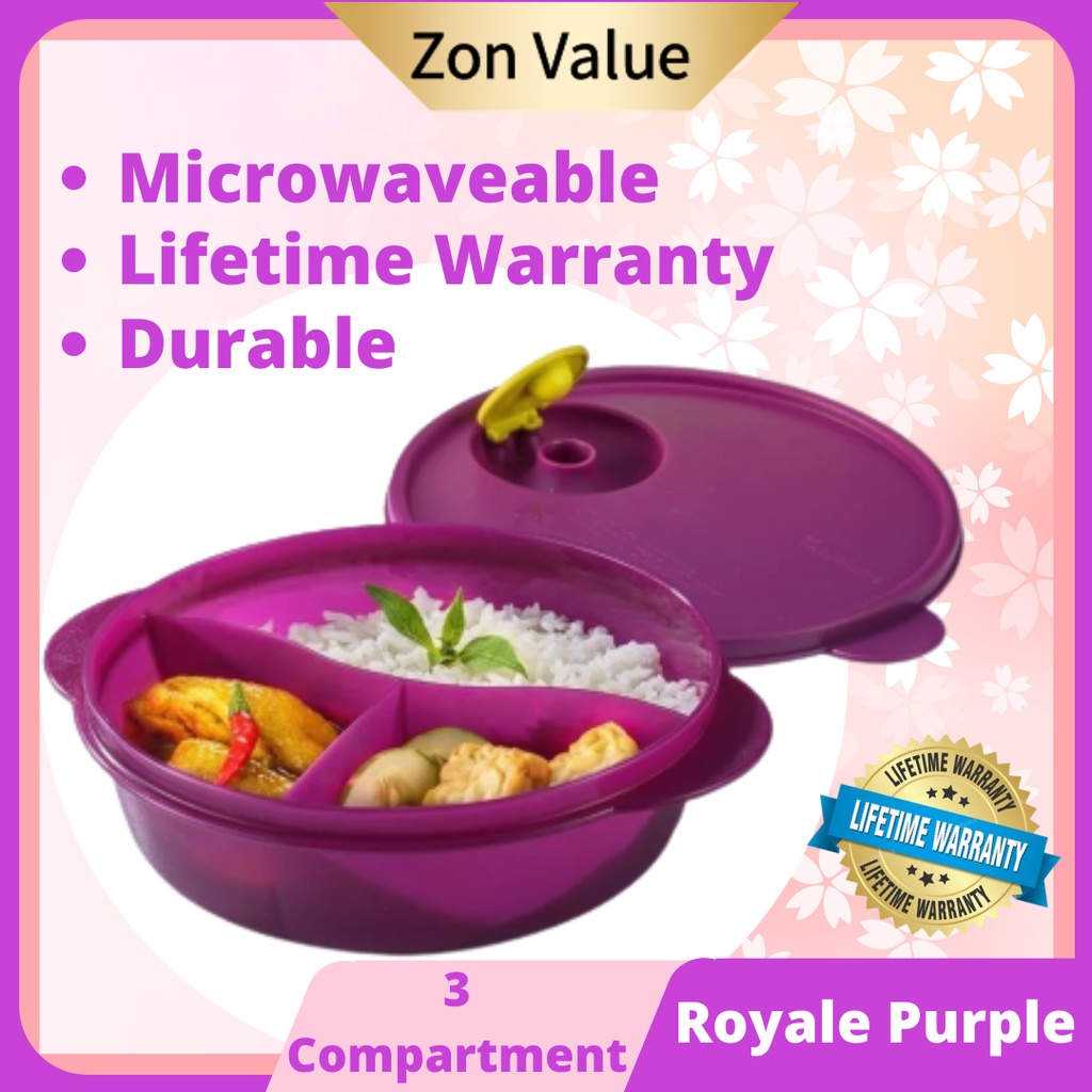 Tupperware Microwaveable Lunch Box Purple Airtight Liquid Tight ...