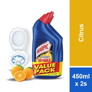 Harpic Powerplus Disinfectant Toilet Bowl Cleaner All in One 450ml / 500ml x 2s | Shopee Malaysia