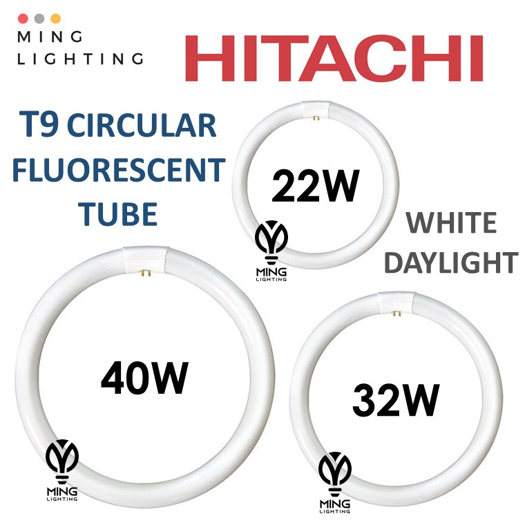Hitachi T9 Circular Fluorescents Tube 22w 32w 40w Round Ring Light Daylight White Warm White ...