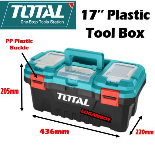 TOOLBOX TOOLS BOX TOTAL PLASTIC BOX PVC KOTAK ALATAN PLASTIK 17'' HEAVY ...