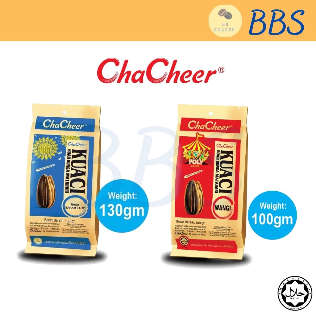 [BBS] Kuaci ChaCheer & ChaCha Premium Seed (Bunga Matahari) (98/130g ...