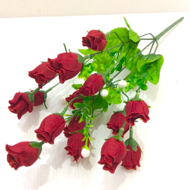 #HH8456 (jambak) Ros Bud Baldu Mini Velvet Rose Bud x15 Bush | Shopee ...