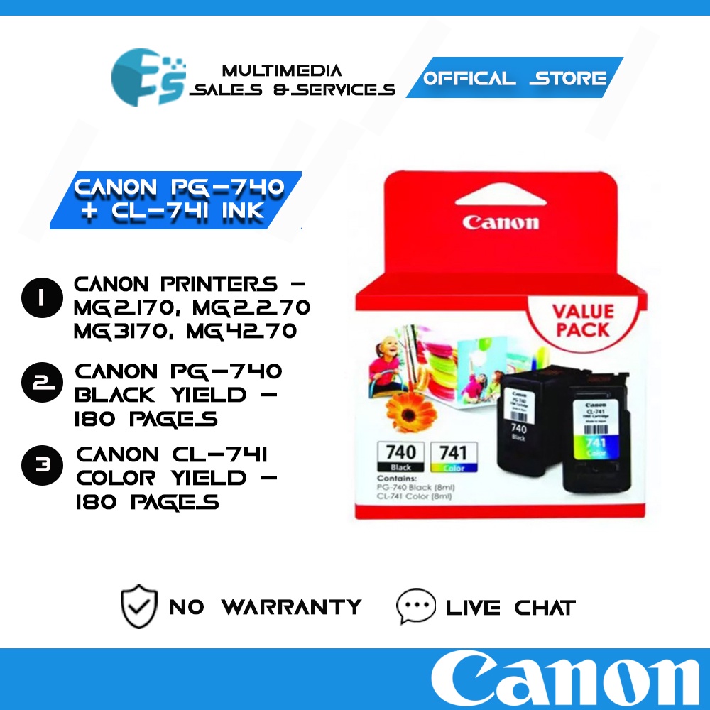 Canon PG-740 + CL-741 Ink Catridges ( Value Pack ) | Shopee Malaysia