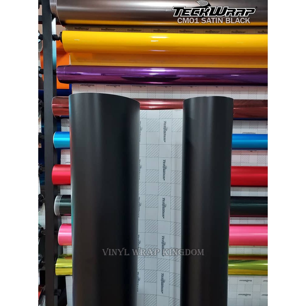 Teckwrap Super Matte Satin Black CM01 Car Wrap Vinyl Film Bike Phone ...