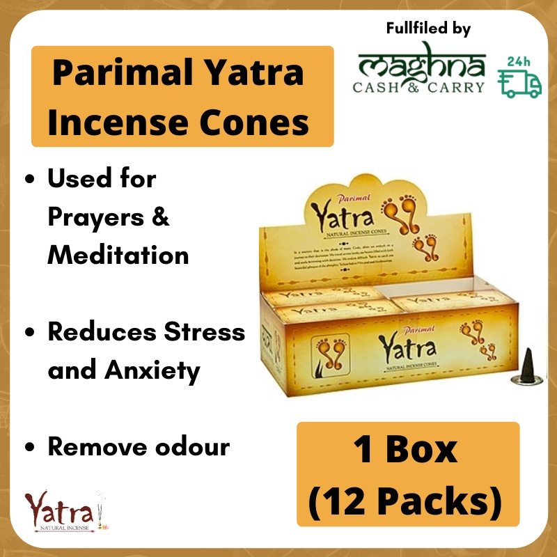 Parimal Yatra (Agarbatti) Natural Incense Cones - 1 Box (12 Packs ...