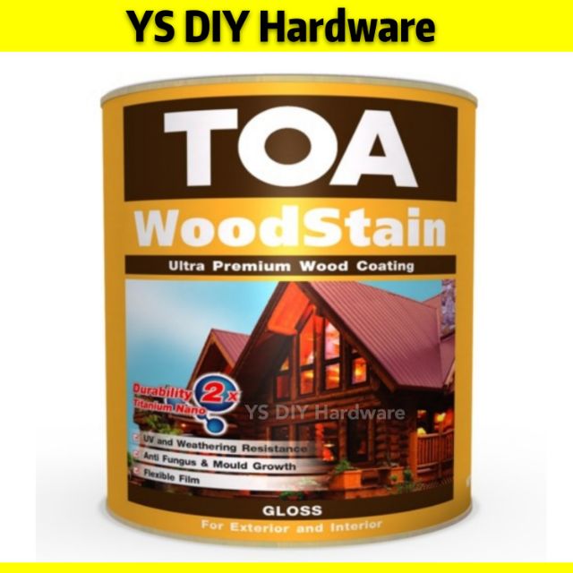 1Liter Toa Woodstain Interior & Exterior Wood Paint Shelek | Shopee ...