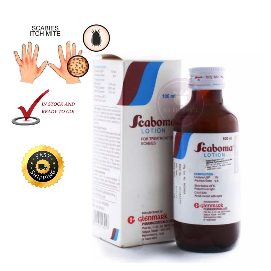 Scaboma Lotion 100ml / lotion for lices and dust mites. / ubat kutu ...