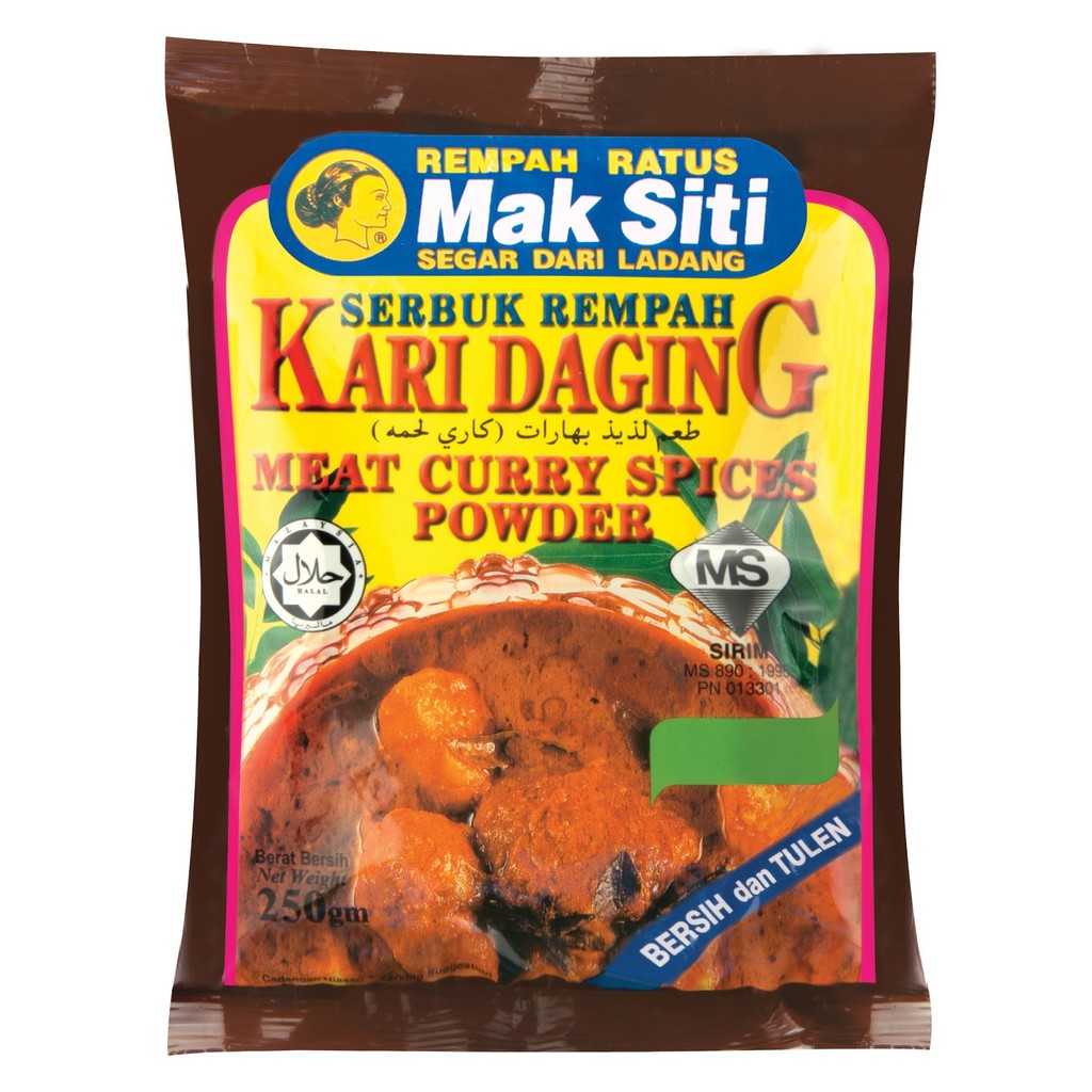 250g Rempah Kari Daging Mak Siti BB 2023 | Shopee Malaysia