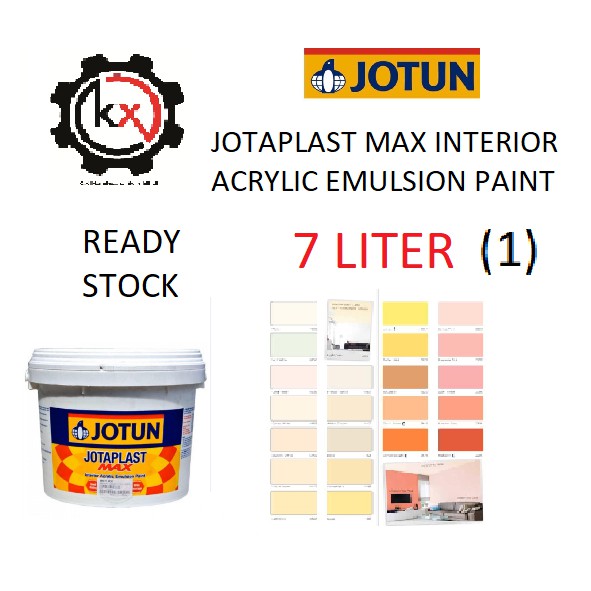 JOTUN JOTAPLAST MAX INTERIOR ACRYLIC EMULSION PAINT 7 LITER | Shopee ...
