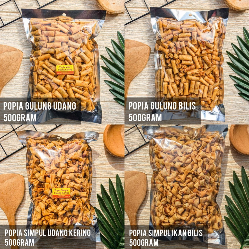 POPIA MINI GULUNG SIMPUL KASIH INTI UDANG KERING DAN IKAN BILIS 500GM ...