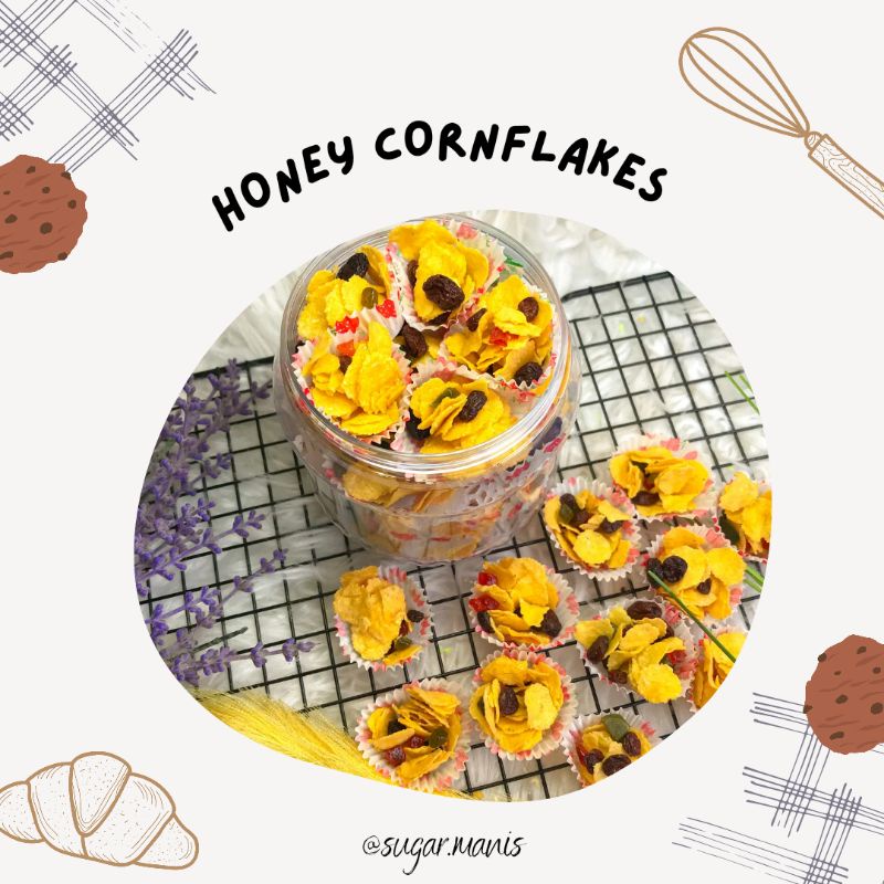 Cornflakes Madu Premium Honey cornflakes Biskut Raya Kuih Raya Viral ...