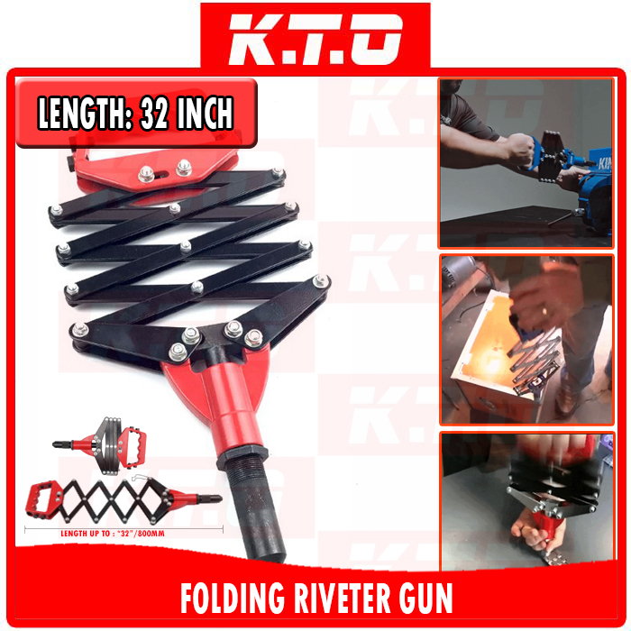 [17INCH, 32INCH] MANUAL HAND RIVETER FOLDING EXTENDING RIVET GUN ...
