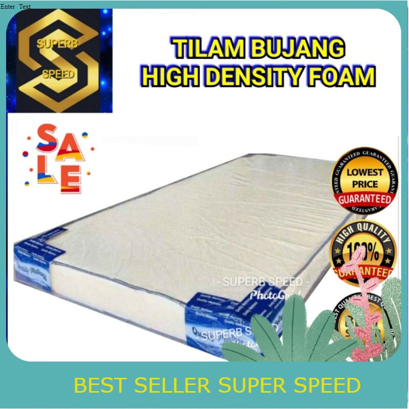 TILAM BUJANG SINGLE MATTRESS 5 INCH HIGH DENSITY FOAM BEST QUALITY UTK ...