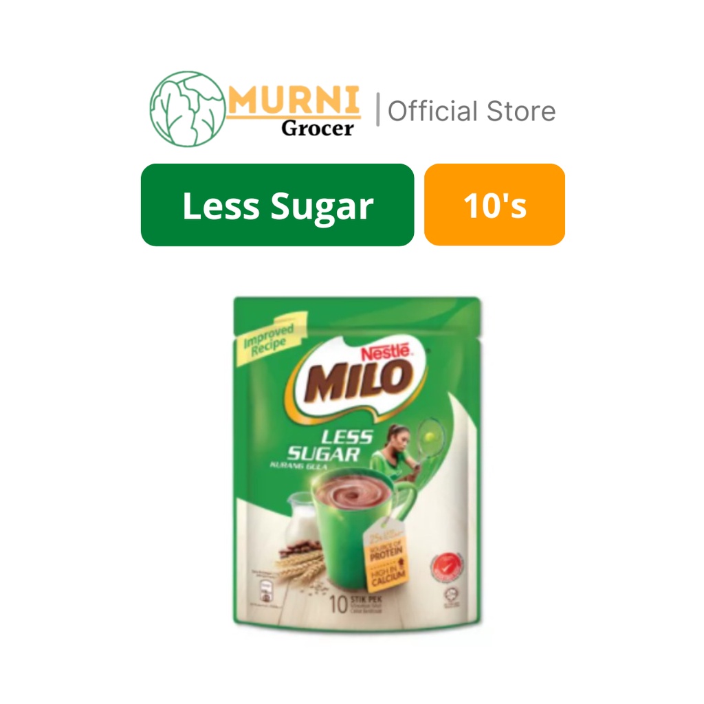 Milo Activ-Go Less Sugar (10 x 27g) | Murni Grocer | Shopee Malaysia