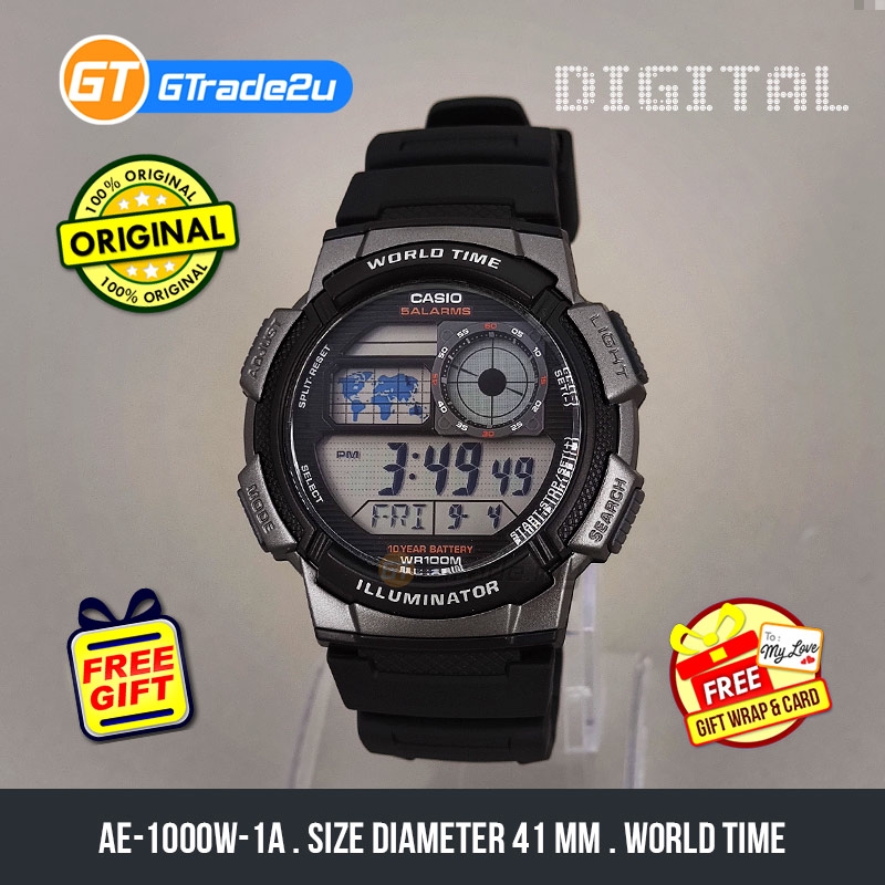 Original STANDARD AE-1000W-1BV Digital Watch Jam Tangan Lelaki | Shopee Malaysia