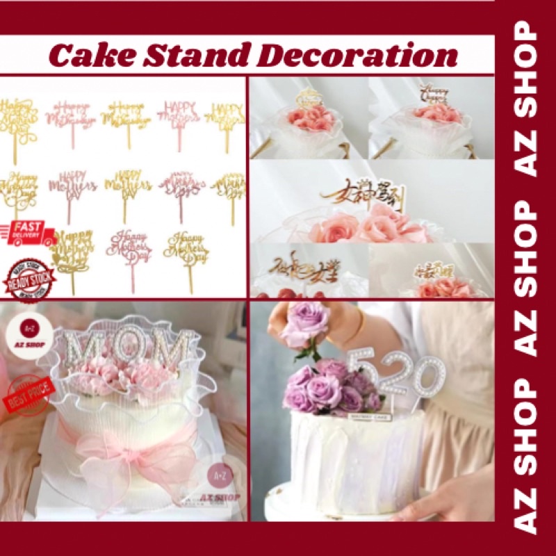 Birthday Cake Decoration Design Acrylic Cake Topper Xmas Cake ...