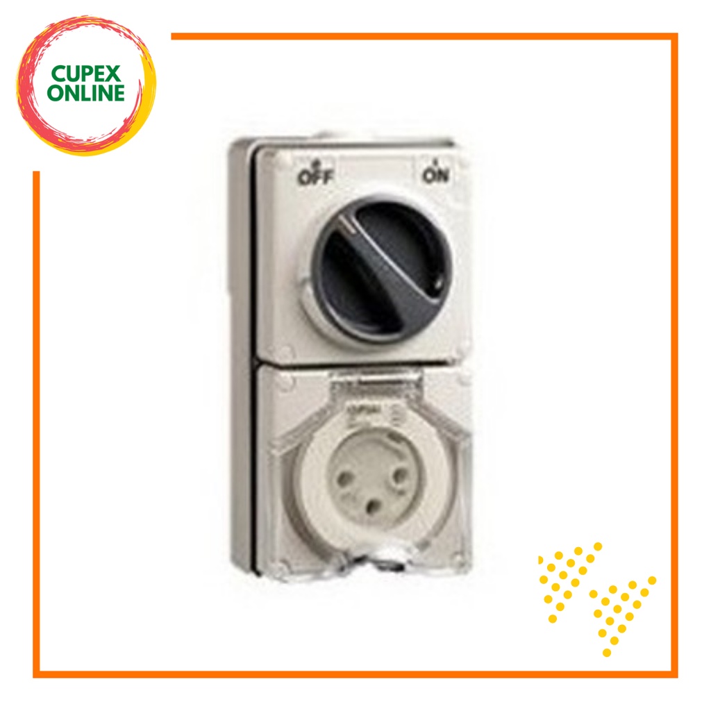 [S56C532GY] Schneider Electric S56 32A Switched Socket Outlet 500V 5P IP66 Grey (cupex) | Shopee ...