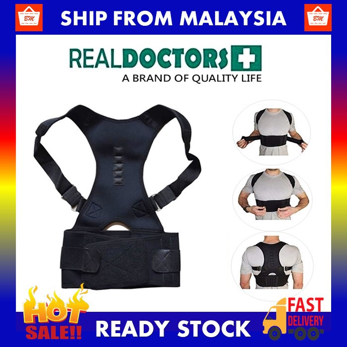 Real Doctors Posture Support Brace Reduce Back Pain Correction ...