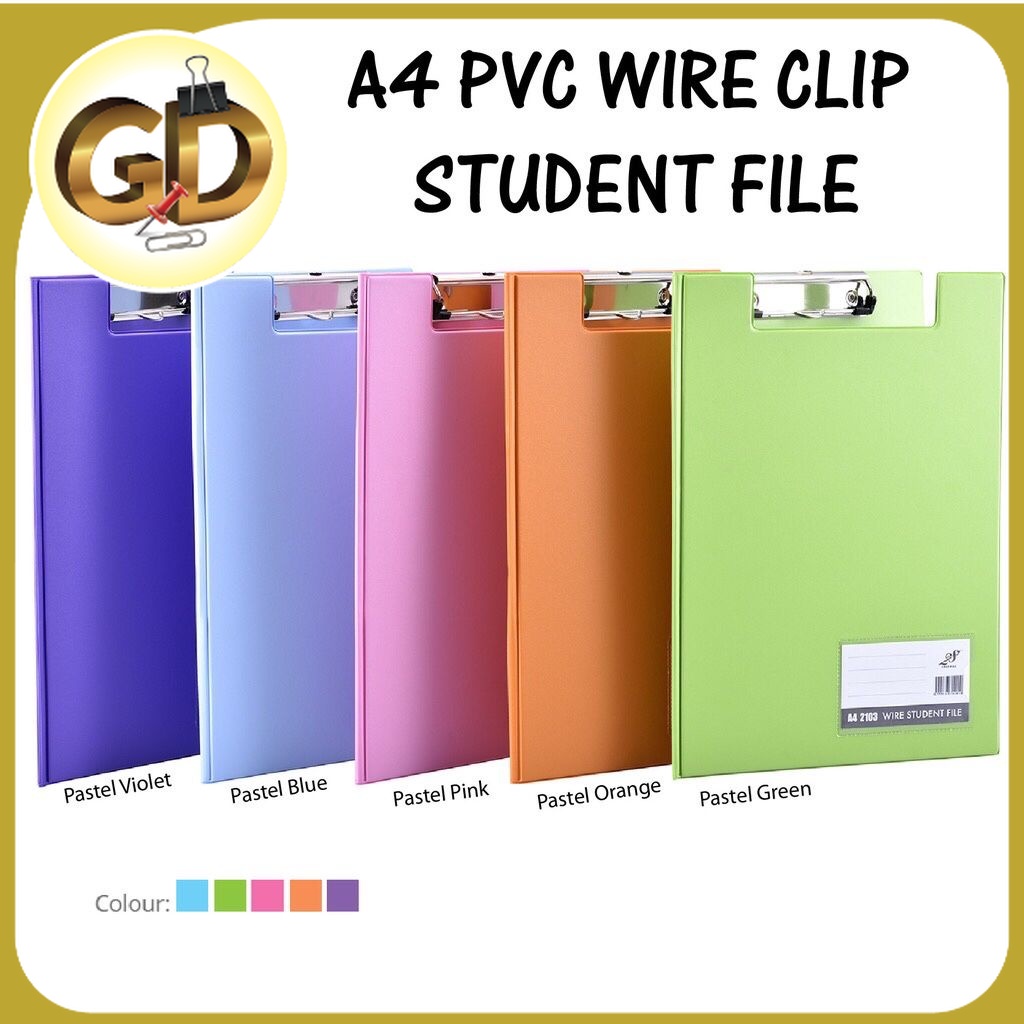 EAST-FILE A4 PVC WIRE CLIP STUDENT FILE Clipboard/Fail Keras Papan ...
