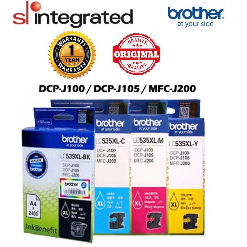 BROTHER LC535XL & LC539XL (BK,C,M,Y) INK CARTRIDGE | Shopee Malaysia