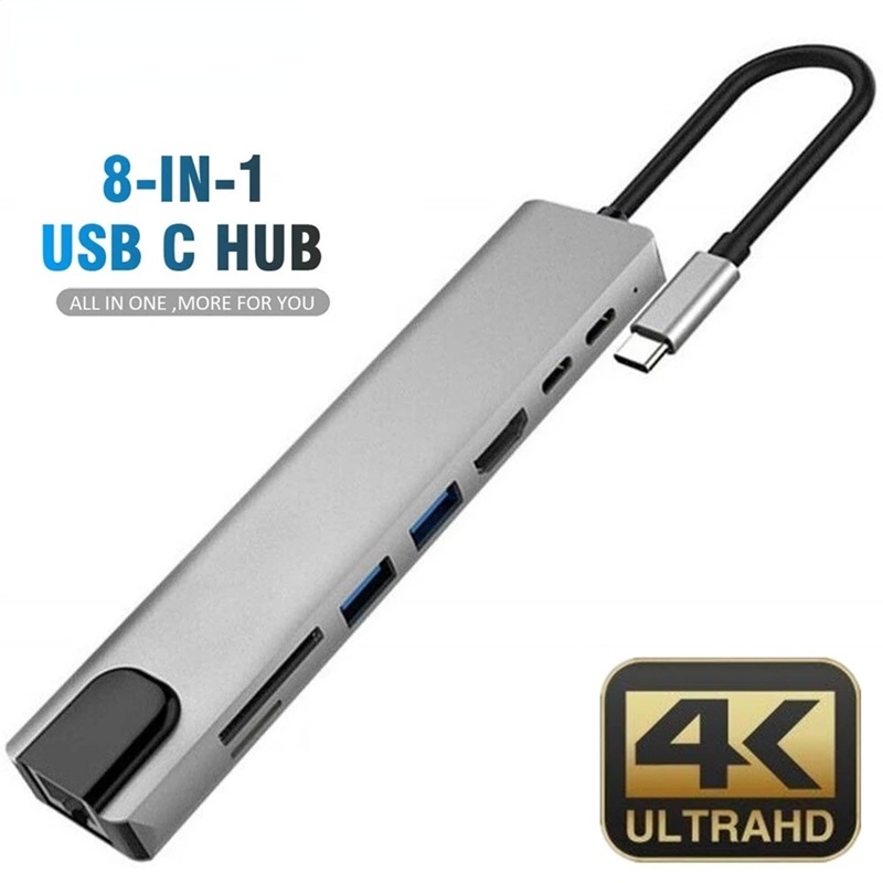 USB C HUB Type C To HDMI 4K USB 3.0 87W PD Power Delivery RJ45 Ethernet ...