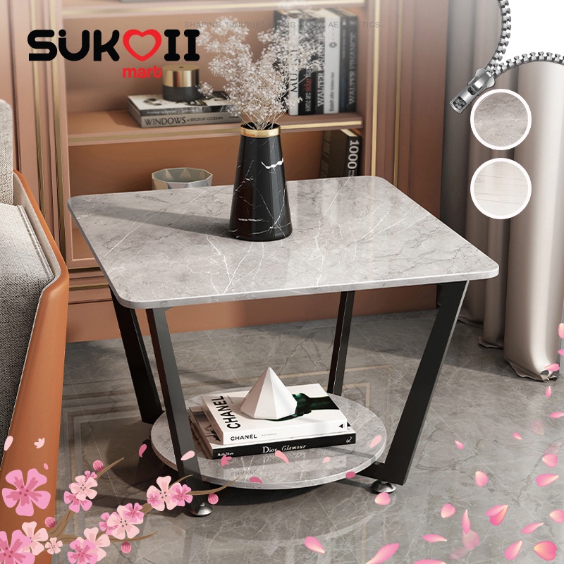 SKOI 2 Layer Coffee Table Living Room Small Tea Side Table Modern Small ...