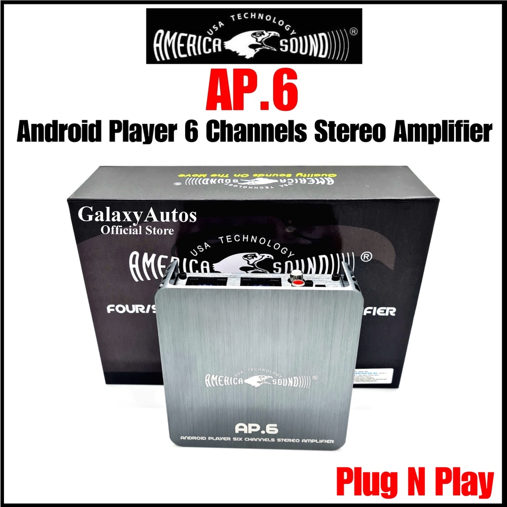 America Sound Android Player 6 Channels Stereo Amplifier Plug N Play ...