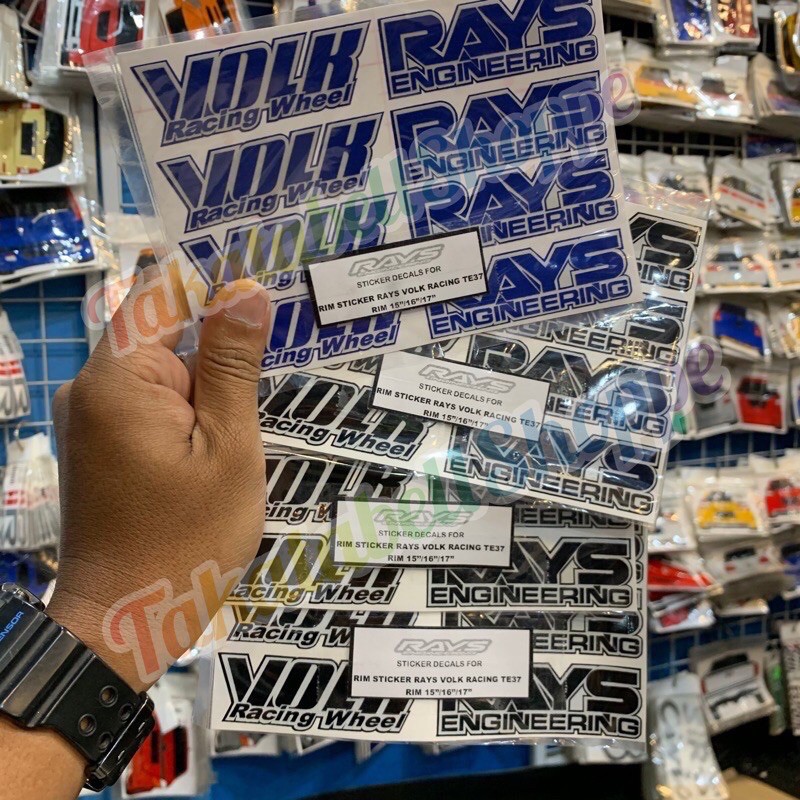 Sticker rim te37 HIGH QUALITY REFLECTIVE/Rim TE37/ Stiker rim/Te37 ...