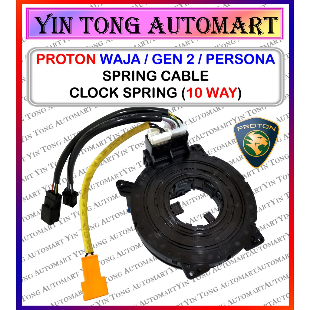 PROTON WAJA/GEN 2/PERSONA Spring Cable Clock Spring (10 WAY) | Shopee ...