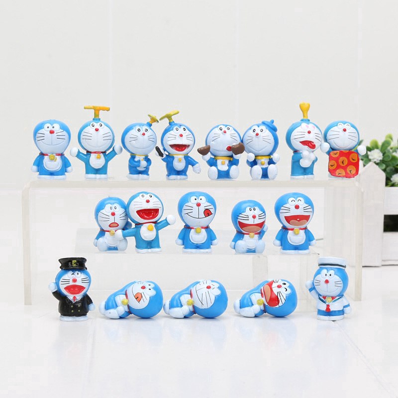 3cm Anime Doraemon Classic Action Figure Cute Child Toys Doraemon Cake ...