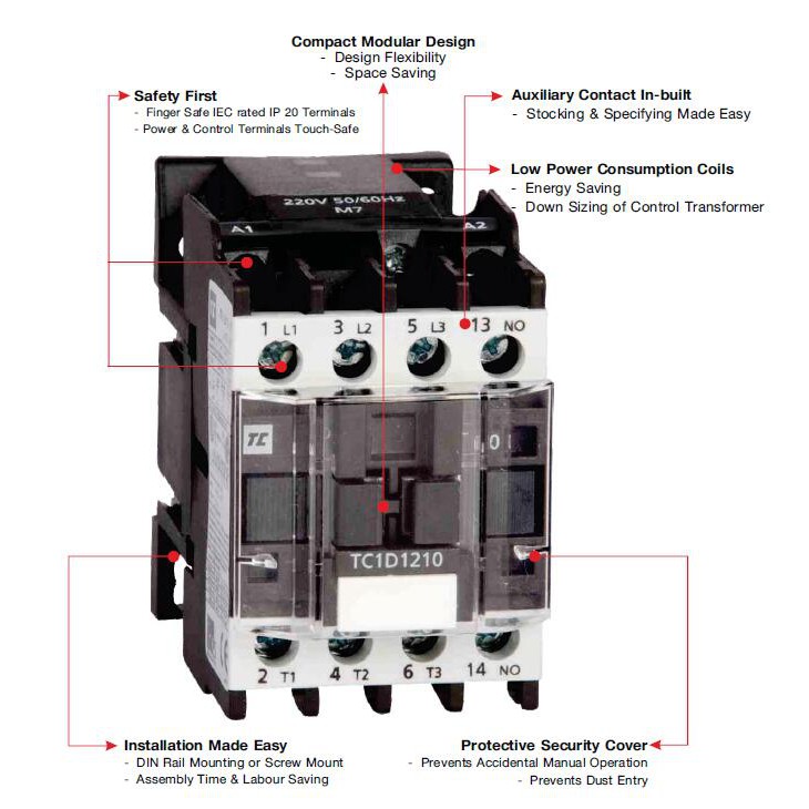 C&S Electric Contactor 3 Pole, 32A, 415V, 1NO | Shopee Malaysia