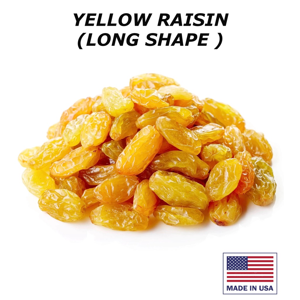 500g | 1kg PREMIUM UNSWEETED CALIFORNIA GOLDEN YELLOW RAISIN (LONG ...