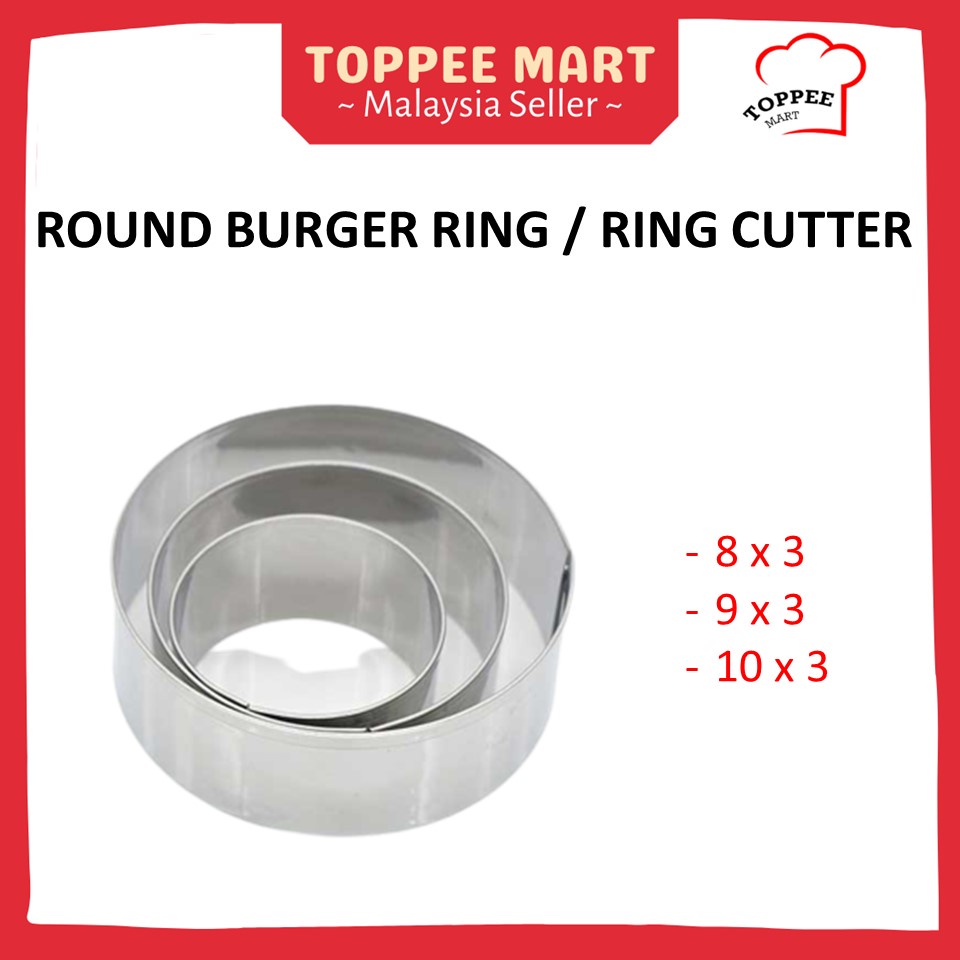 [Pls read T&C] ROUND BURGER RING 1pcs/ ring cutter / bun ring / cake ...